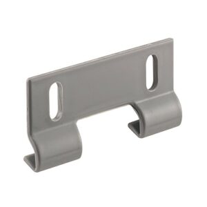 slide-co 193659 shower door bottom hook guide, 2 in. hole center spacing, plastic construction, gray in color (2 pack)