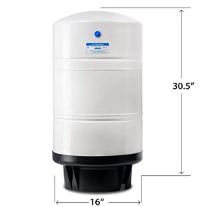 iSpring T20M 20 Gallon Pre-Pressurized Tank for Reverse Osmosis (RO) Systems with 14 gallons of Water Storage Capacity, 20, White