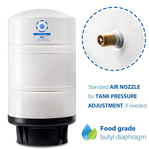 iSpring T20M 20 Gallon Pre-Pressurized Tank for Reverse Osmosis (RO) Systems with 14 gallons of Water Storage Capacity, 20, White