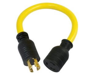 conntek pl1430l530 1.5-feet female locking connector for 250-volt l14-30p plug to 125-volt l5-30p