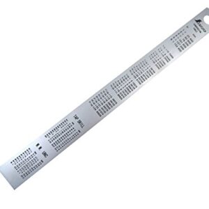 Shinwa H-101A 150 mm Rigid (15 mm x 0.5 mm) Zero Glare Satin Chrome Stainless Steel Machinist Engineer Ruler / Rule with Graduations in mm and .5 mm