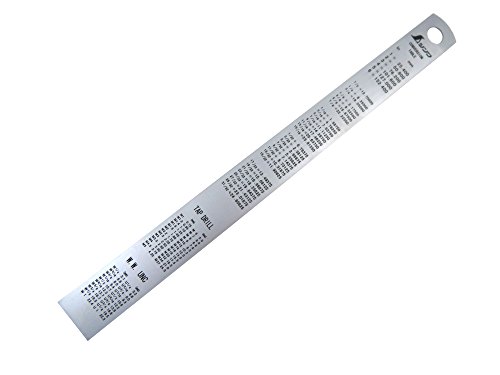 Shinwa H-101A 150 mm Rigid (15 mm x 0.5 mm) Zero Glare Satin Chrome Stainless Steel Machinist Engineer Ruler / Rule with Graduations in mm and .5 mm