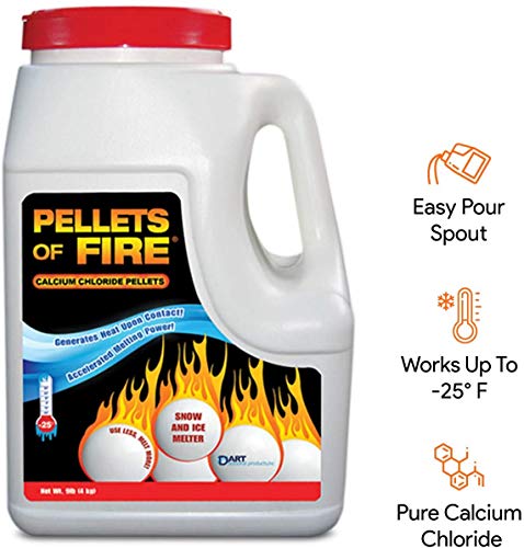 Pellets of Fire CP9 Snow & Ice Melter Calcium Chloride Pellets 9-Pound Jug