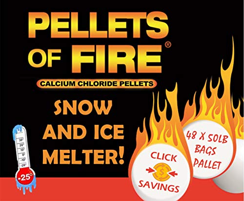 Pellets of Fire CP9 Snow & Ice Melter Calcium Chloride Pellets 9-Pound Jug