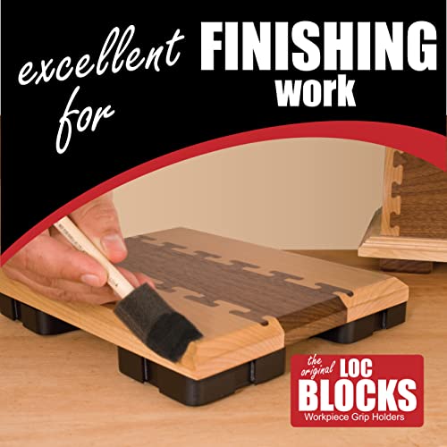 Loc Block • Work Gripping Block 4 Pack for Keeping Workpiece in Place. Great for Free Hand Routing • Sanding • Painting • Staining and General Finishing