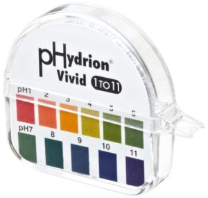 micro essential lab 51 hydrion wide range ph test paper dispenser, 1 - 11 ph, single roll