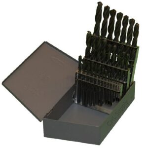 topline drill bit set 29pcs 1/16"-1/2" by 64th usa huot index, roll forged