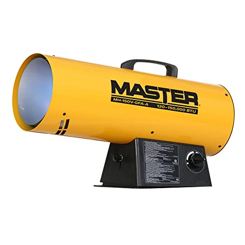 Master Portable Gas Torpedo HeatrLP,400 cfm, Yellow/Red (MH-150V-GFA-A)