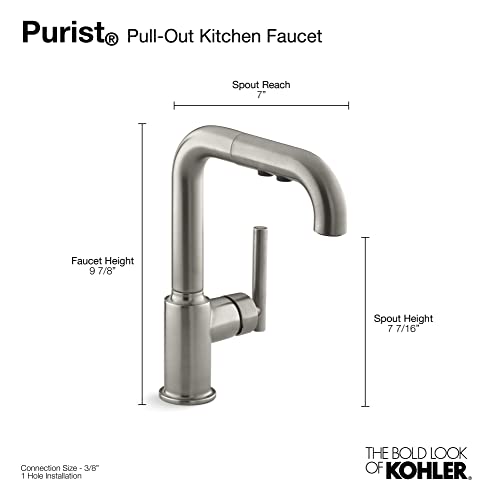 KOHLER K-7506-BL Purist Secondary Pullout, Matte Black