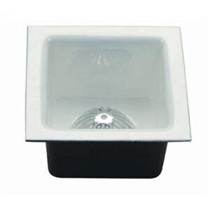 proflo pf906m proflo pf906m 12" x 12" enameled floor sink with strainer