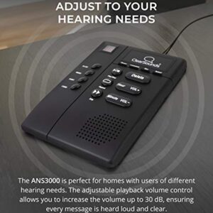 ClearSounds ANS3000 Amplified Answering Machine for Analog Telephones Landline with Up to 30dB Amplification