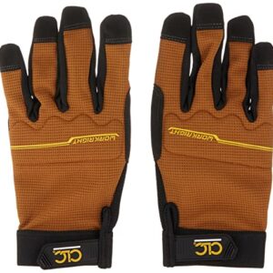 Custom Leathercraft124L Workright Flex Grip Work Gloves, Shrink Resistant, Improved Dexterity, Tough, Stretchable, Excellent Grip , Assorted