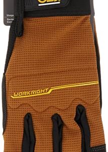 Custom Leathercraft124L Workright Flex Grip Work Gloves, Shrink Resistant, Improved Dexterity, Tough, Stretchable, Excellent Grip , Assorted