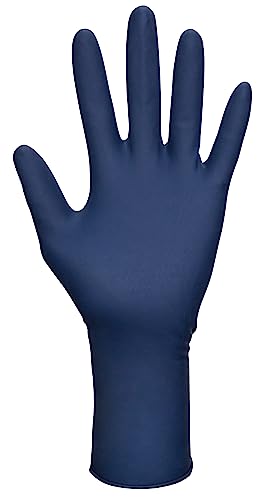 Thickster Powder-Free Exam Grade Latex Disposable Gloves. Size Medium. Blue, 14 mil Thickness, 12" Length. Fully Textured for Superior Grip. Single Use. Pack of 50. (6602-20)