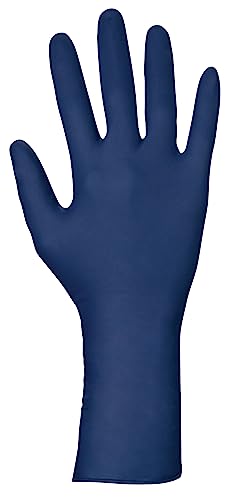 Thickster Powder-Free Exam Grade Latex Disposable Gloves. Size Medium. Blue, 14 mil Thickness, 12" Length. Fully Textured for Superior Grip. Single Use. Pack of 50. (6602-20)