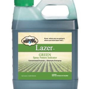 Liquid Harvest Lazer Green Concentrated Spray Pattern Indicator - 1 Quart (32 Ounces) - Perfect Weed Dye, Fertilizer Marking Dye, Turf and Herbicide Marker