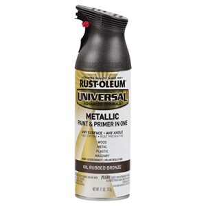 rust-oleum 249131 universal all surface metallic spray paint, 11 oz, oil rubbed bronze