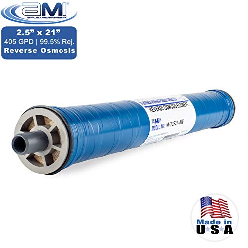 2.5x21 Reverse Osmosis Membrane Element for Tap Water | High Flow 405 GPD at 225 psi | 99.5% Rejection | Replacement Commercial RO Membrane | Applied Membranes USA M-T2521AHF