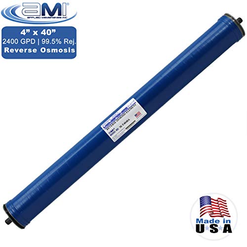 4x40 Reverse Osmosis Membrane Element for Tap Water | 2400 GPD at 225 psi | 99.5% Rejection | Replacement Commercial RO Membrane | Applied Membranes USA M-T4040A (Replaces TW30-4040)…