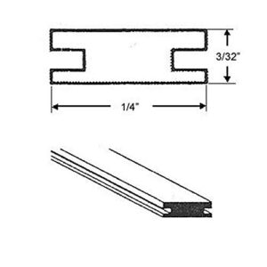 Gordon Glass® Flexible Magnetic Strip Insert for Framed Swing Shower Doors - 75" Long Brown