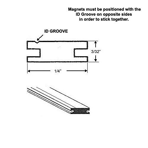 Gordon Glass® Flexible Magnetic Strip Insert for Framed Swing Shower Doors - 75" Long Brown