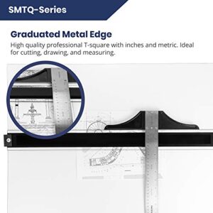 Pacific Arc 36 Inch T Square, Traditional Stainless Steel, Graduated Inch and Metric