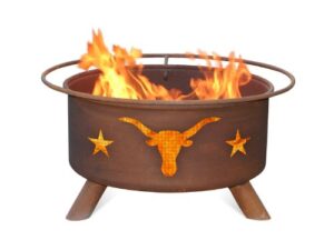 patina f202 texas longhorn fire pit