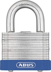 abus 41/40 eterna laminated steel keyed different padlock, silver (1.5")