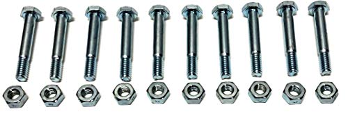 Aftermarket | (Pack of 10) Shear Pins & Nuts replace Ariens 510016, 51001600, 532005, 53200500