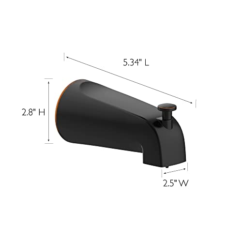 Design House Tub Diverter Spout in Oil Rubbed Bronze, 3-7"