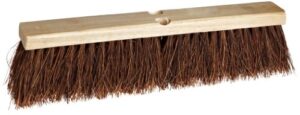 weiler 25241 18" block size, palmyra fill, lacquered hardwood block, economy garage brush, natural