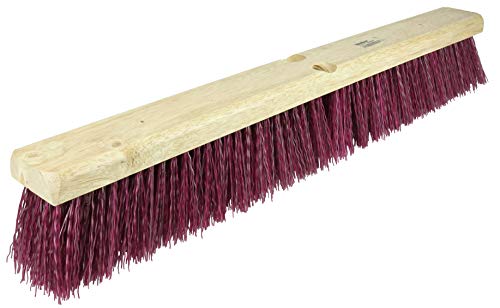 Weiler 42026 24" Block Size, Maroon Polypropylene Fill, Garage Brush With Wet Or Dry Sweeping