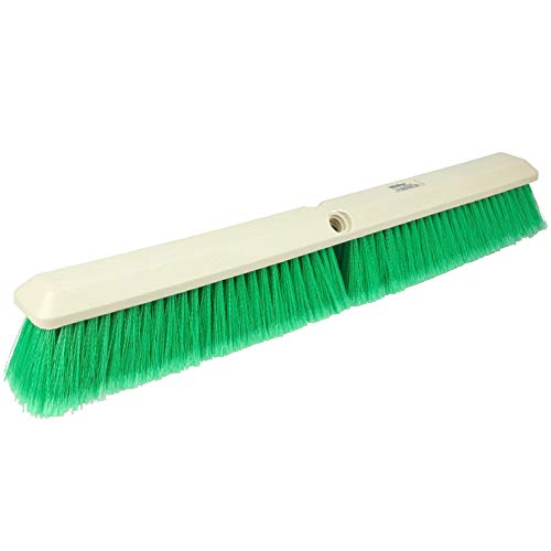 Weiler 42164 Perma-Sweep Polystyrene Fine Sweep Floor Brush, 2-1/2" Width, 24" Overall Length, Green