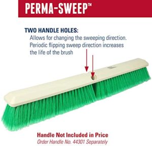 Weiler 42164 Perma-Sweep Polystyrene Fine Sweep Floor Brush, 2-1/2" Width, 24" Overall Length, Green