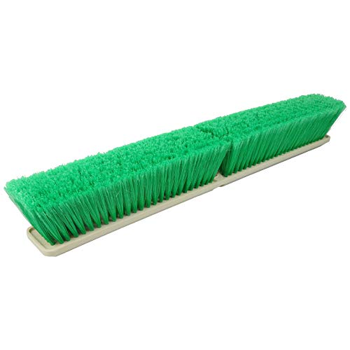 Weiler 42164 Perma-Sweep Polystyrene Fine Sweep Floor Brush, 2-1/2" Width, 24" Overall Length, Green