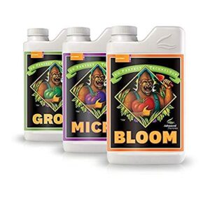 advanced nutrients bloom, micro & grow, pack of 3, 1 l each