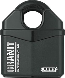 abus 37/80 granit alloy steel rekeyable padlock, keyed different