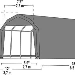 ShelterLogic 90254 Green 12'x28'x11' Barn Shelter