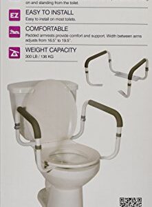 Drive Medical RTL12087 Bathroom Grab Bar for Toilets, White