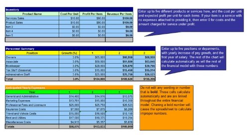 Business Coach Business Plan - MS Word/Excel