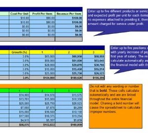 Carpenter School Business Plan - MS Word/Excel