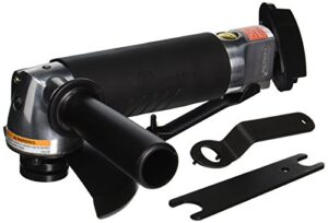 ingersoll rand 422g edge series 5" air angle grinder, powerful 1.0 hp motor, locking lever with tease throttle, front exhaust, anti vibration hand grip, black