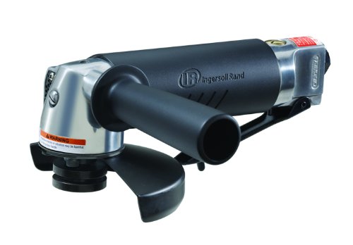 Ingersoll Rand 422G Edge Series 5" Air Angle Grinder, Powerful 1.0 HP Motor, Locking Lever with Tease Throttle, Front Exhaust, Anti Vibration Hand Grip, Black