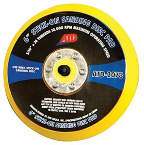 atd tools 2078 6" stick-on sanding disc pad