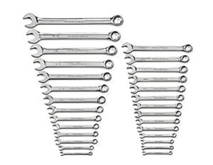 gearwrench 28 pc. 6 pt. combination wrench set, sae/metric - 81923, chrome