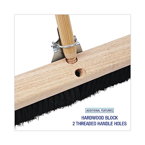 Proline Brushes BRU 20236 36" Hardwood Block Black Tampico Push Broom