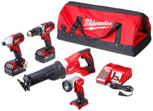 milwaukee 2696-24 m18 cordless compact combo tool kit