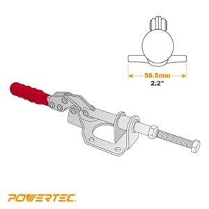 POWERTEC 20304 Push/Pull Quick-Release Toggle Clamp 302F - 300 lbs Holding Capacity, 1PK