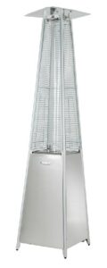 hiland hldso1-gtss 91-inch tall quartz glass tube heater - silver