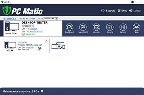 PC Matic | Antivirus & Ransomware Protection | 5 Devices | 1 Year | PC, Mac, Android [Download] [PC/Mac Online Code]